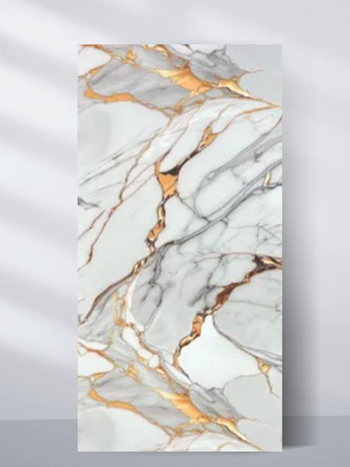 White Gold Luxe Marble PVC Wall Panel 8x4 - Fireproof, Waterproof – New ...